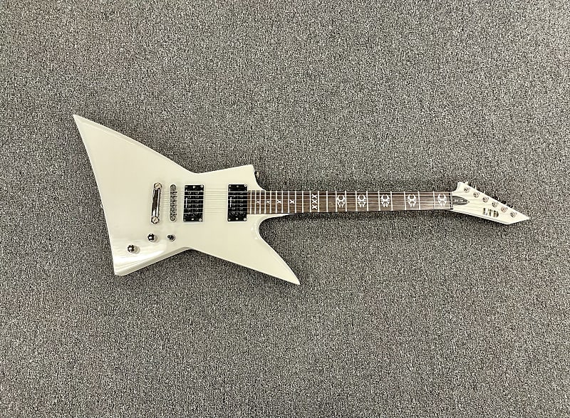 ESP LTD MAX-200 Max Cavalera Signature Electric Guitar- Snow | Reverb