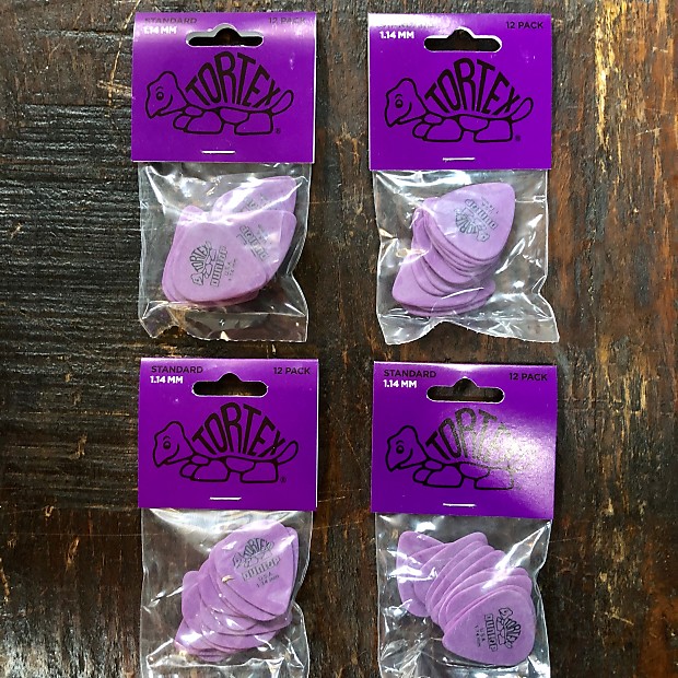 Dunlop Tortex Standard 418P1.14 1.14mm 4 x 12 Pack Purple | Reverb