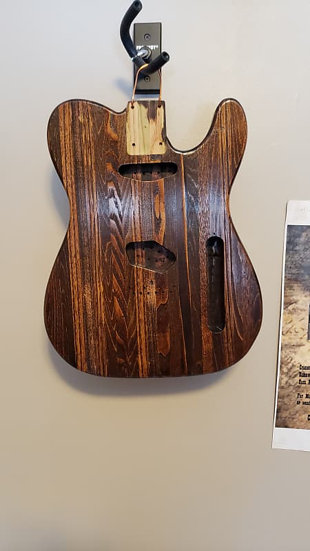 Unbranded Telecaster style 2023 - Stained Dark Mahogany, | Reverb