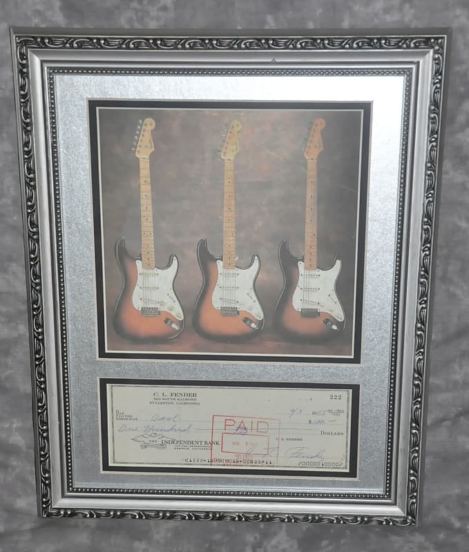 Leo Fender 1965 Autographed Signed Matted & Framed Business | Reverb