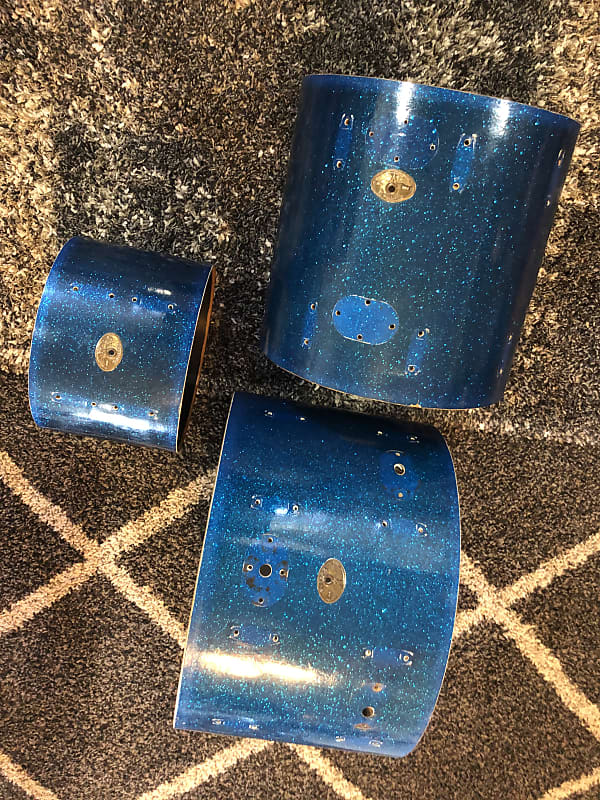 Rogers Holiday 1957 - Blue sparkle shells 22/13/16 | Reverb