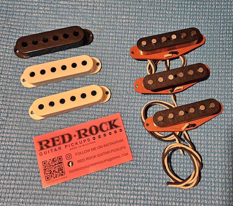 Red Rock Guitar Pickups FlatHead Alnico 3 strat pickup set | Reverb