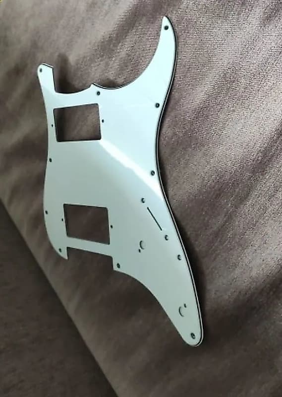 White HH Pickup Guitar Strat Style Pickguard Scratch Plate | Reverb