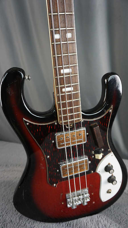 Kingston/Teisco Bass Guitar 1960s - Red Burst | Reverb UK