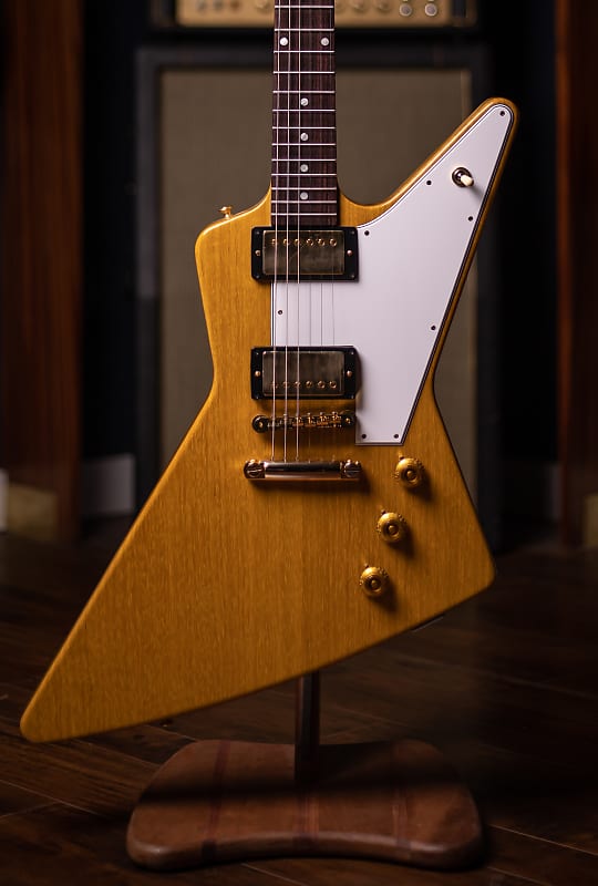 Gibson Custom Shop 1958 Korina Explorer White Pickguard - | Reverb