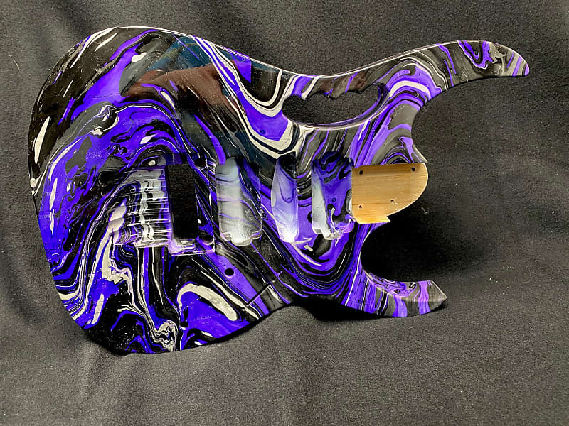 Swirled Alder 6 string Jem style guitar body, HSH, AANJ - | Reverb