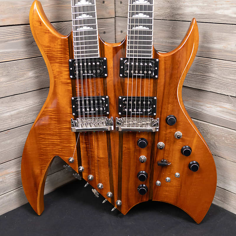 BC Rich Rich "B" Legacy Double Neck - Koa Wood (30207-BO) | Reverb