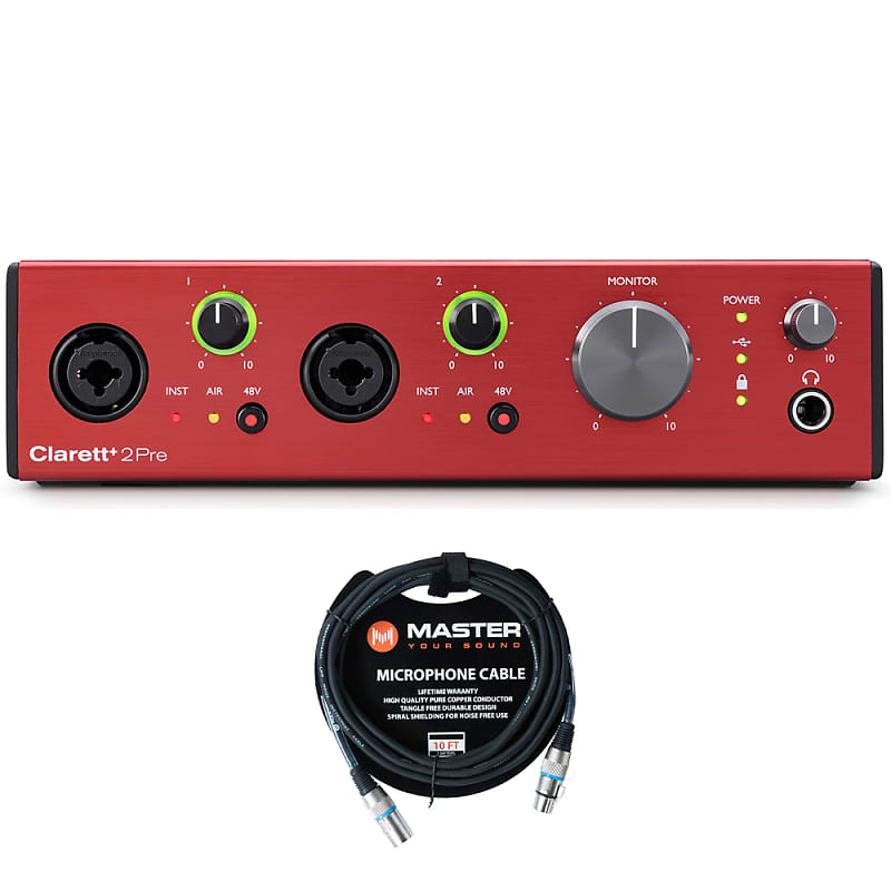 Focusrite Clarett+ 2Pre 18-in / 20-Out USB-C Audio Recording | Reverb