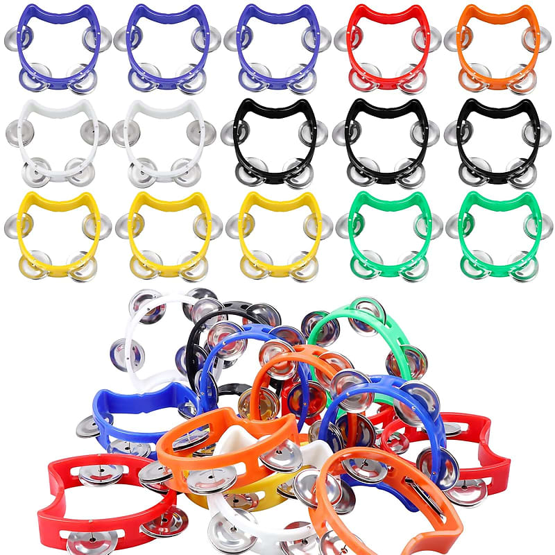 Half Moon Tambourine 30 Pcs Tambourine With Bells Plastic | Reverb
