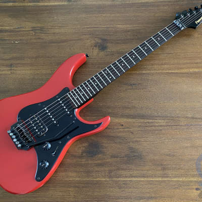 Fernandes Revolver Guitar, FR-55, HSS, Red, MIJ, 1987, 24” | Reverb