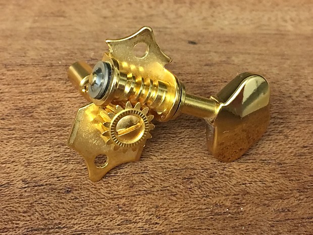 Gotoh Open Gear 3x3 Slot Head Tuners Gold Butterbean Buttons | Reverb