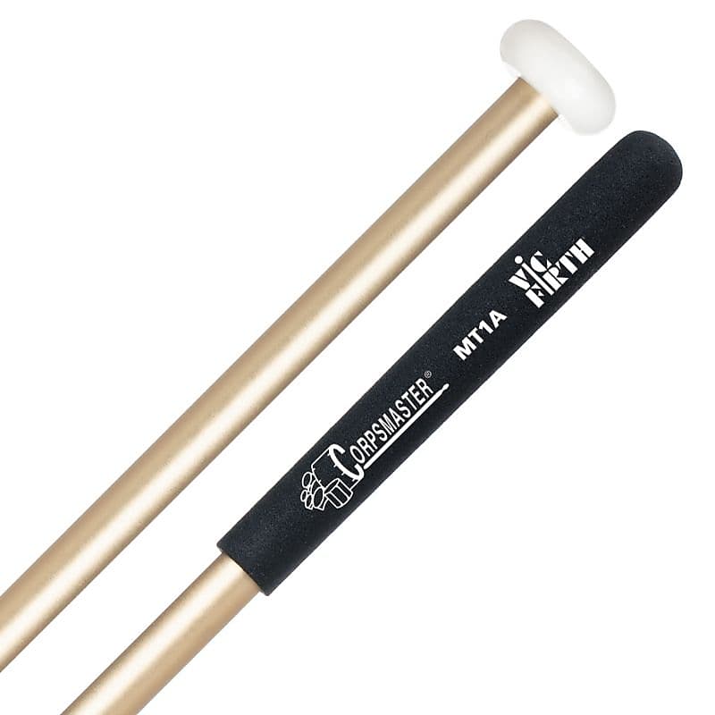 Vic Firth MT1A MT1A Corpsmaster Nylon Marching Tenor Mallets | Reverb
