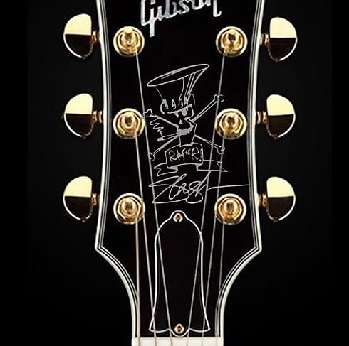 Slash Guitar Headstock White Stickers Vinyl Decoration Guitar | Reverb