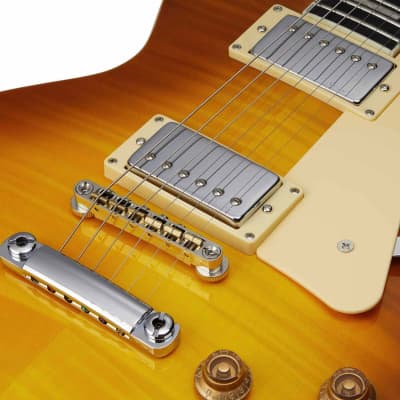 Artist AP97 Honey Burst Chambered Electric Guitar & Black | Reverb