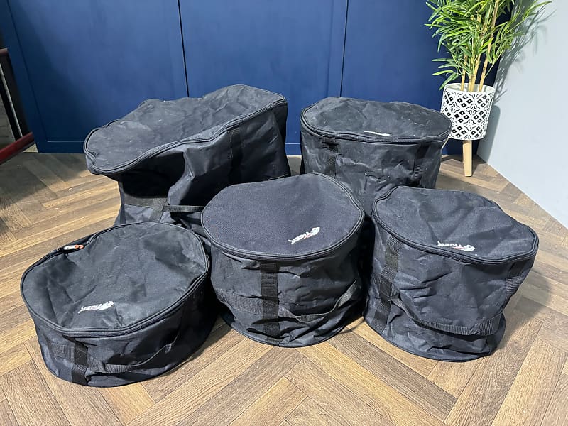 Tiger Drum Case Set x5 / Standard Rock Size / Soft Drum | Reverb UK