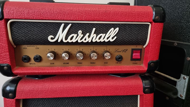 Marshall Lead 12 mini stack 1988 - Red tolex | Reverb UK