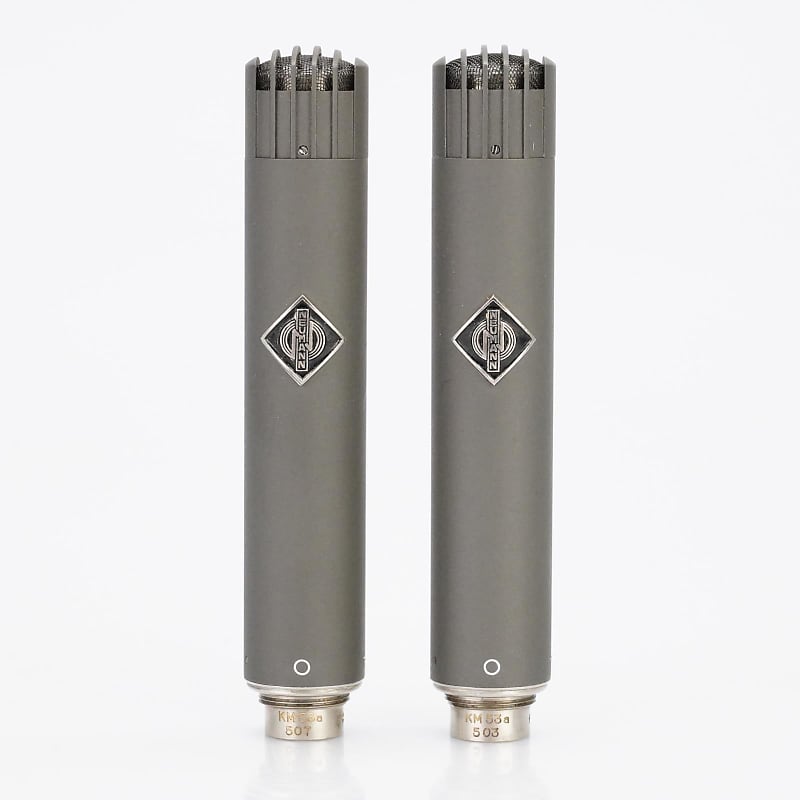 2 Neumann KM53 Omnidirectional Condenser Microphones w/ Power | Reverb