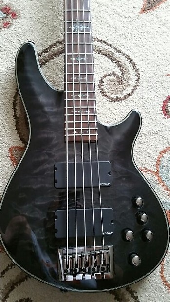 Schecter Damien Elite 5 string trans black | Reverb