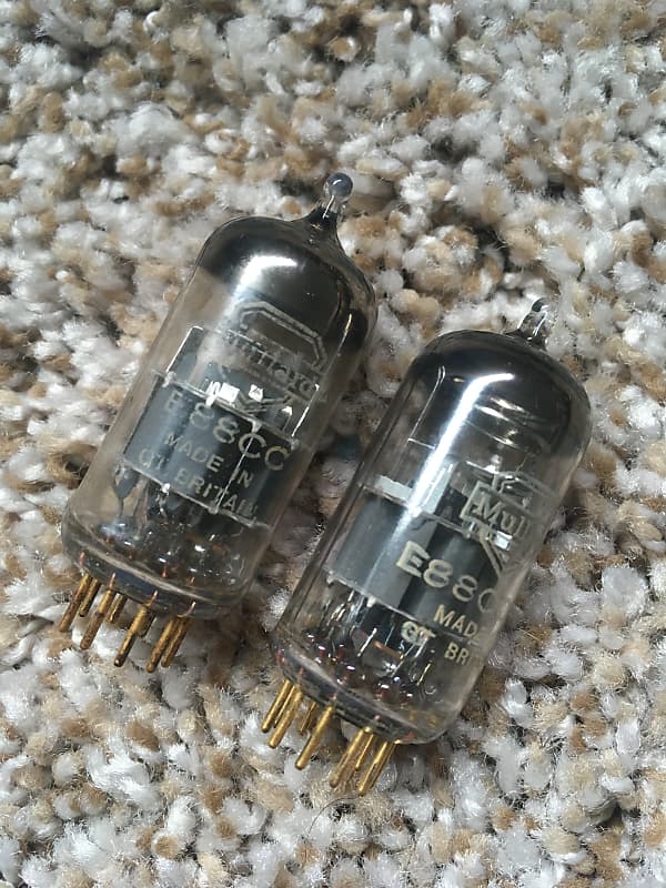 Pair of Mullard 6922 / E88CC GoldPin Tubes - Preamp Stereo | Reverb UK
