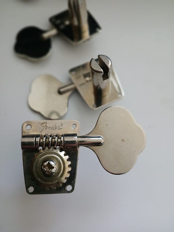 Original 1970s Fender Bass tuning machines - Chrome | Reverb