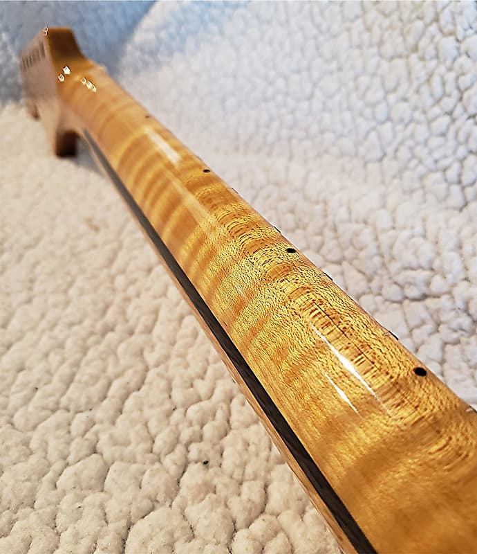 USA made ,1 piece,Roasted flame maple neck , fits a Strat | Reverb