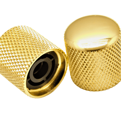 Guitar Madness Gold Tele Dome Top Barrel Knobs (Fits Metric) | Reverb