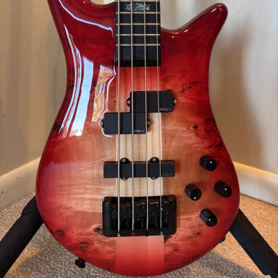 Spector Euro 4 CST Bass Guitar Natural Red Burst Gloss | Reverb
