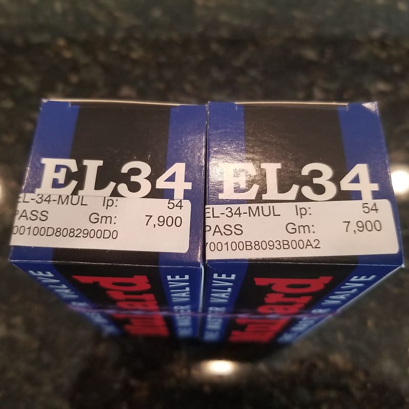 Mullard EL34 Factory Matched Pair - New 2021 | Reverb
