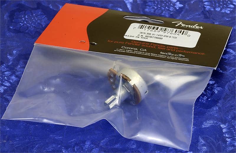 Fender Strat Pot, 250K 10% Taper, Split Shaft Bi Tech, | Reverb