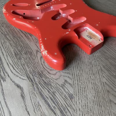 MJT VTS Stratocaster Body - NITRO Alder Fiesta Red Strat | Reverb