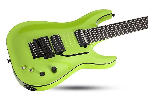 Schecter Keith Merrow KM-7 FR S Sustainiac Lambo Green Guitar | Reverb