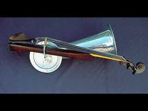 Rare Tiebel 4-string Phono-horn fiddle, stroviols 1925 | Reverb