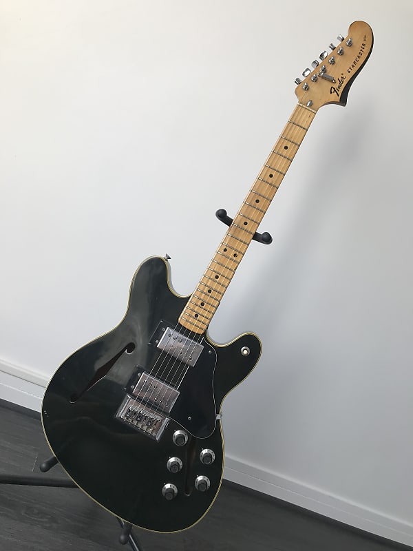 1976 Fender Starcaster in custom black color. | Reverb UK