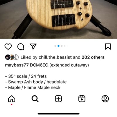 2022 May Custom 6 String Bass Guitar | Reverb