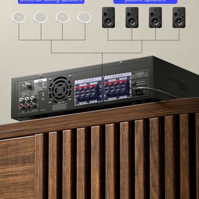 Donner MAMP5 4-Channel Stereo Audio Amplifier Receiver, | Reverb