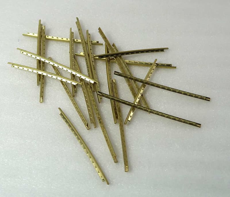 21 Pre-Cut Radiused Gold Fret Wire Copper Alloy 2mm Width Set | Reverb