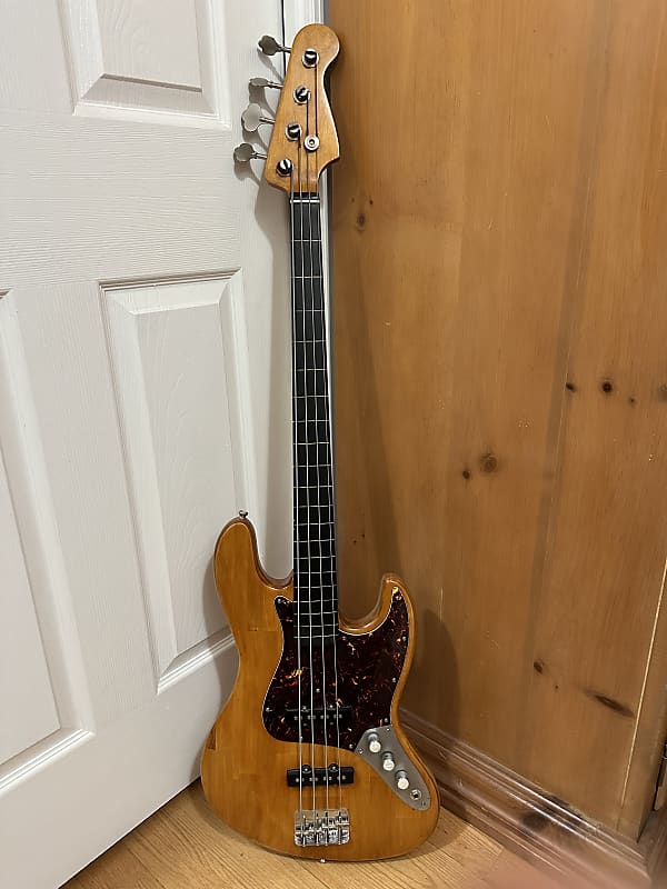 Custom Build Fretless Bass Jazz Bass 2005 - Satin natural | Reverb