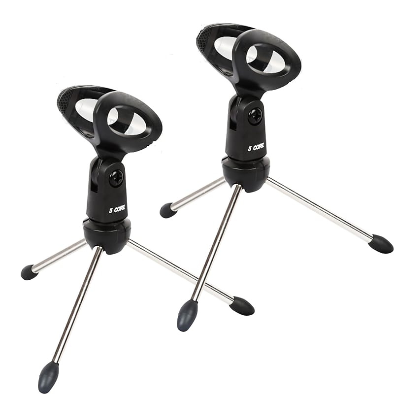 5 Core Desk Mic Stand 2 Pack • Angle Adjustable Table Tripod | Reverb