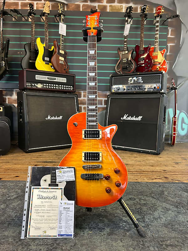 Marvit Mahat Cherry Burst 2014 Electric Guitar Spares/Repairs | Reverb