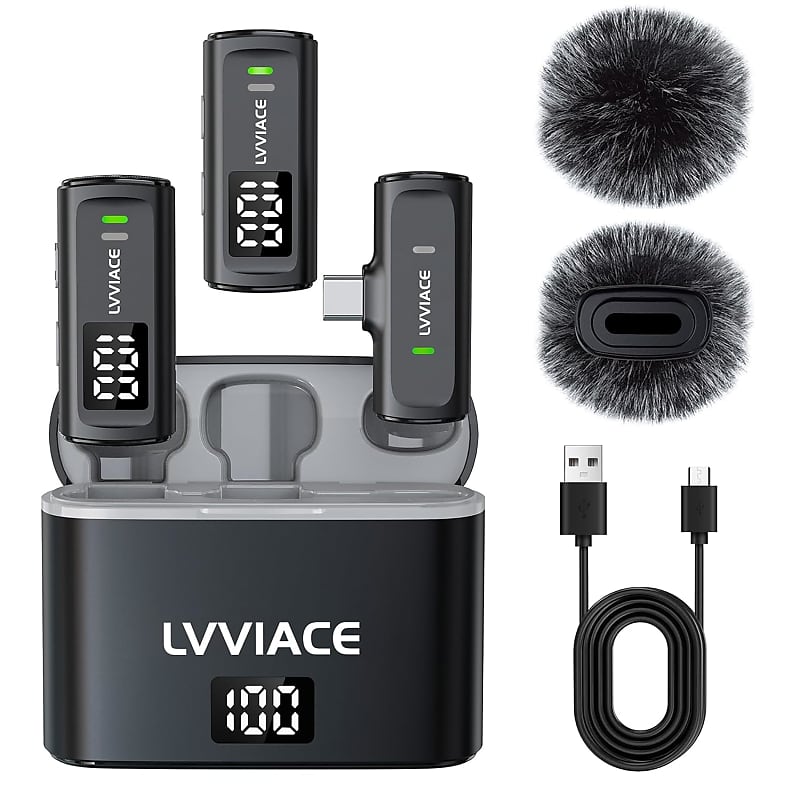 Wireless Lavalier Microphone For Phones With Ports, 40 Hours | Reverb