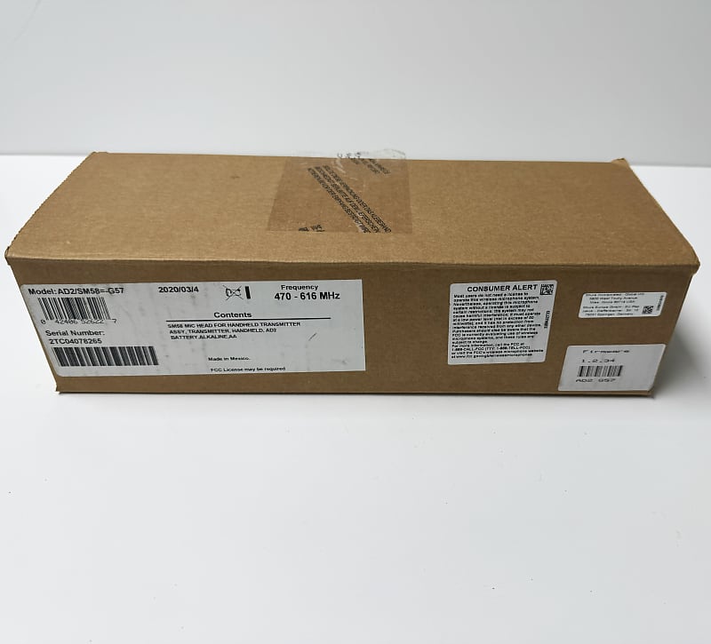 Shure AD2/SM58 Wireless Handheld Microphone Transmitter - | Reverb