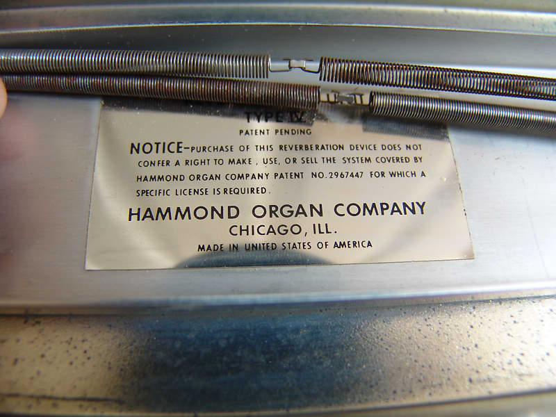 HAMMOND REVERBERATION UNIT TYPE IV Patent.2967447 | Reverb