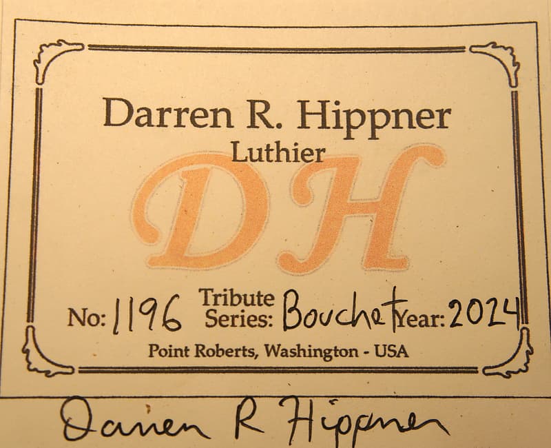 Darren Hippner - #1196 - Robert Bouchet style - 2024 - | Reverb UK