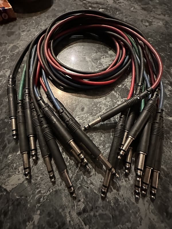 Lot of 10 Long Frame Bantam TRS 1/4" Patch Cables - 3 FT - | Reverb