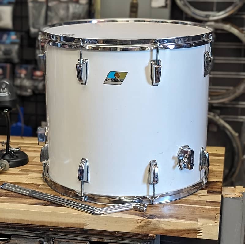 Ludwig 18x16 B/O badge floor tom - White cortex | Reverb