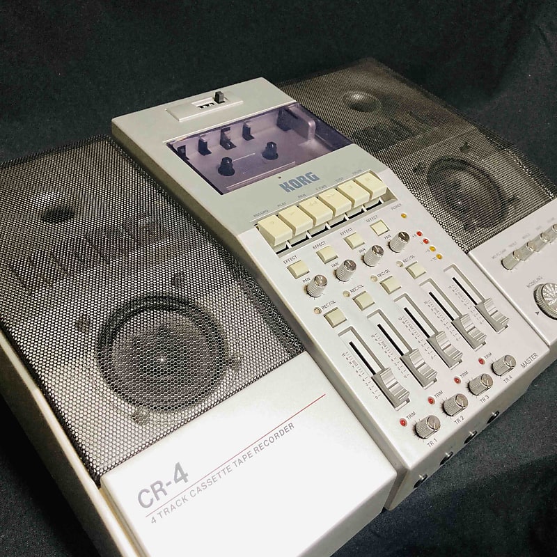 Korg CR-4 Silver 4 track Cassette Recorder with Guitar amp | Reverb