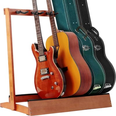 Multiple Guitar Stand 5 Holders Wooden Guitar Stands Floor | Reverb