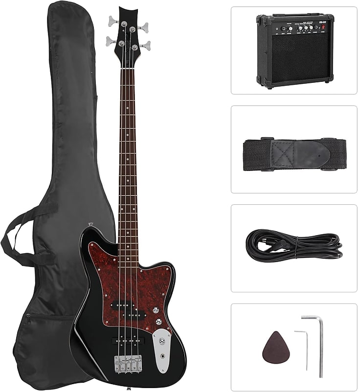 Electric Bass Guitar 4 String Beginner Kit w/20w Amp, Full | Reverb