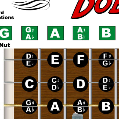 Laminated Dobro G Tuning Resonator Chord Poster Chart 11x17 | Reverb