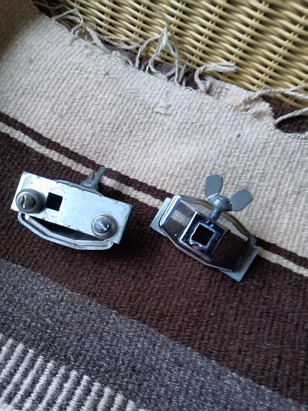 2 Ludwig BASS DRUM SPUR BRACKETS EARLY 1970S | Reverb